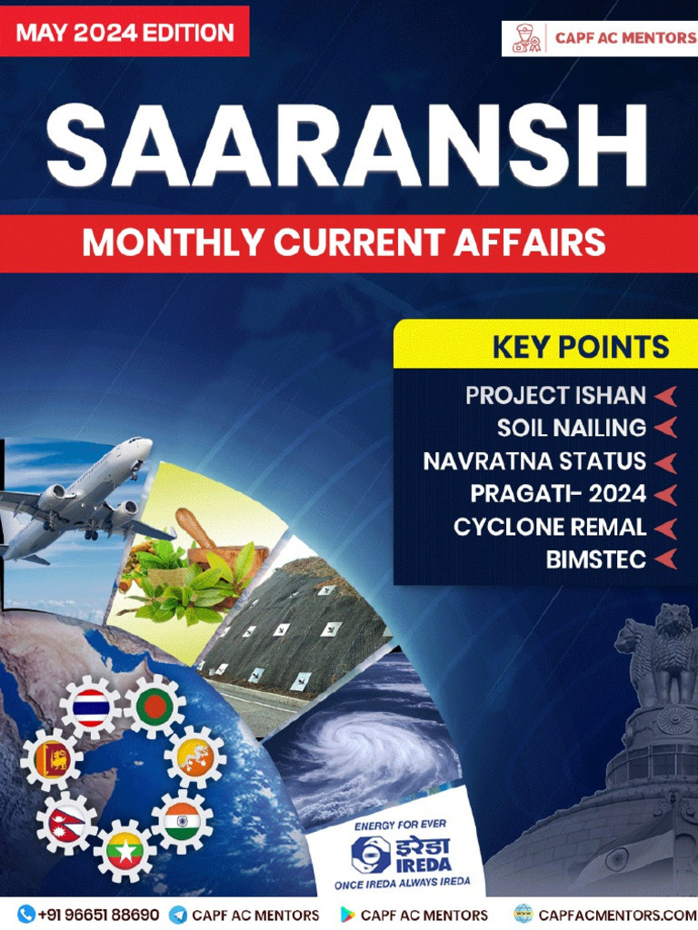 CAPF AC 2024 Current Affairs Guide | PDF