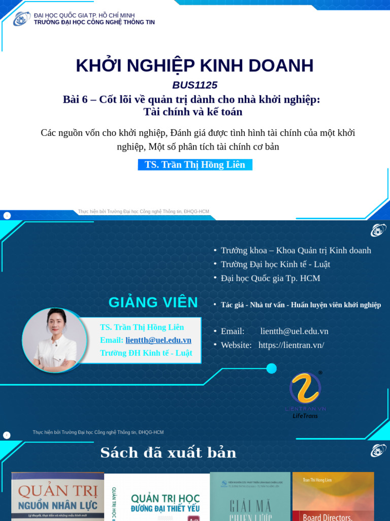 LienTran - BUS1125 - Khoinghiepkinhdoanh - Bai6 | PDF
