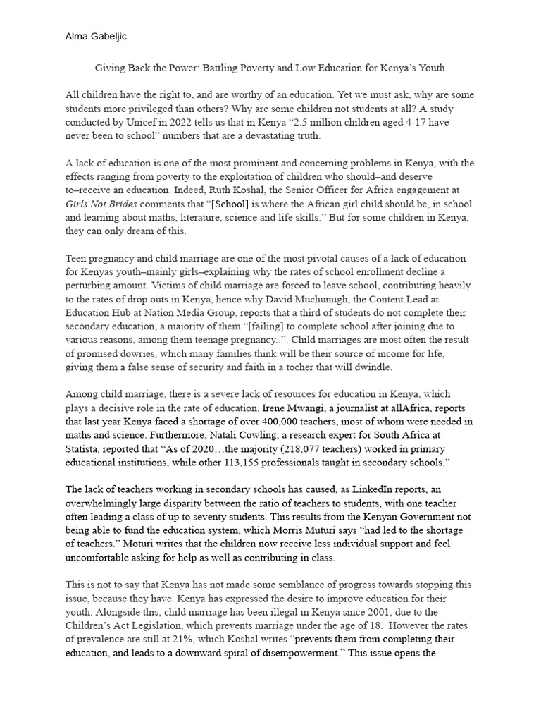 Giving Back The Power - Battling Poverty and Low Education For Kenya's ...