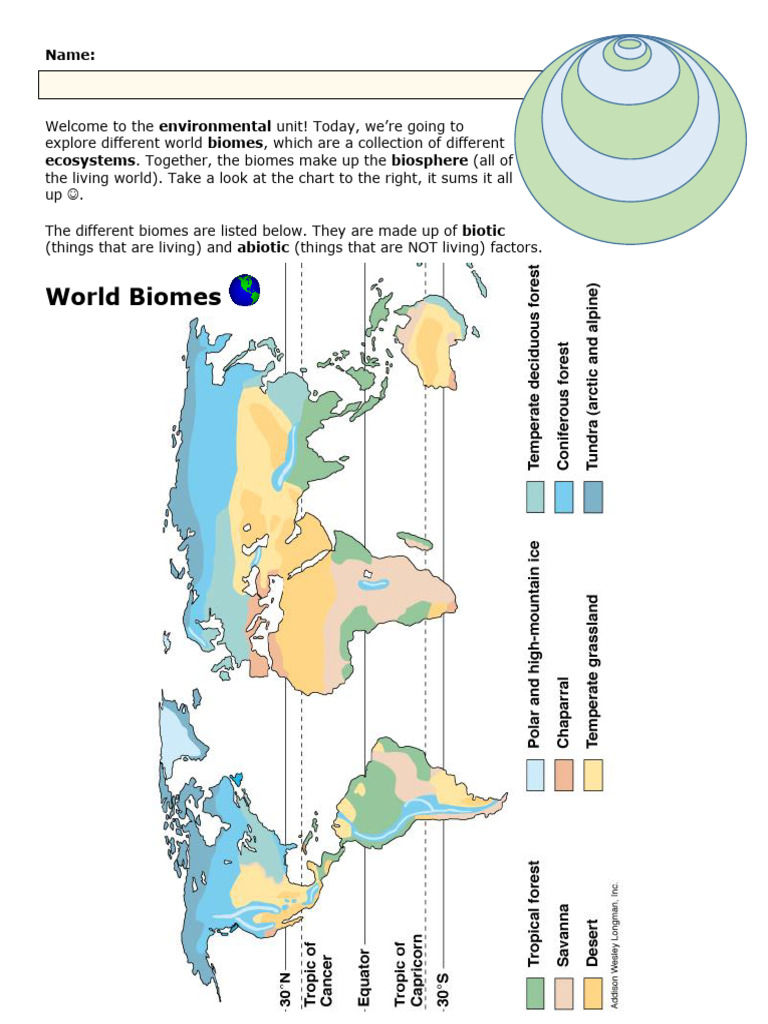 Exploring World Biomes and Ecosystems | PDF