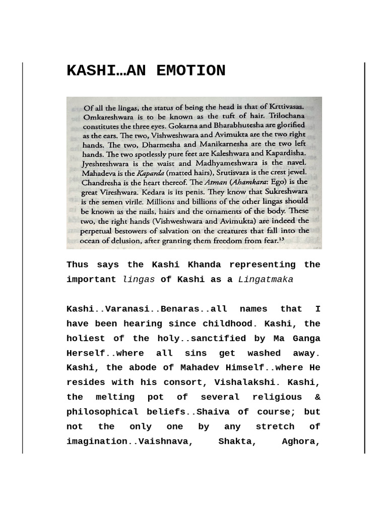 Kashi Yatra Sept'2024 - Part I | PDF | Monotheistic Religions | Theistic Indian Philosophy