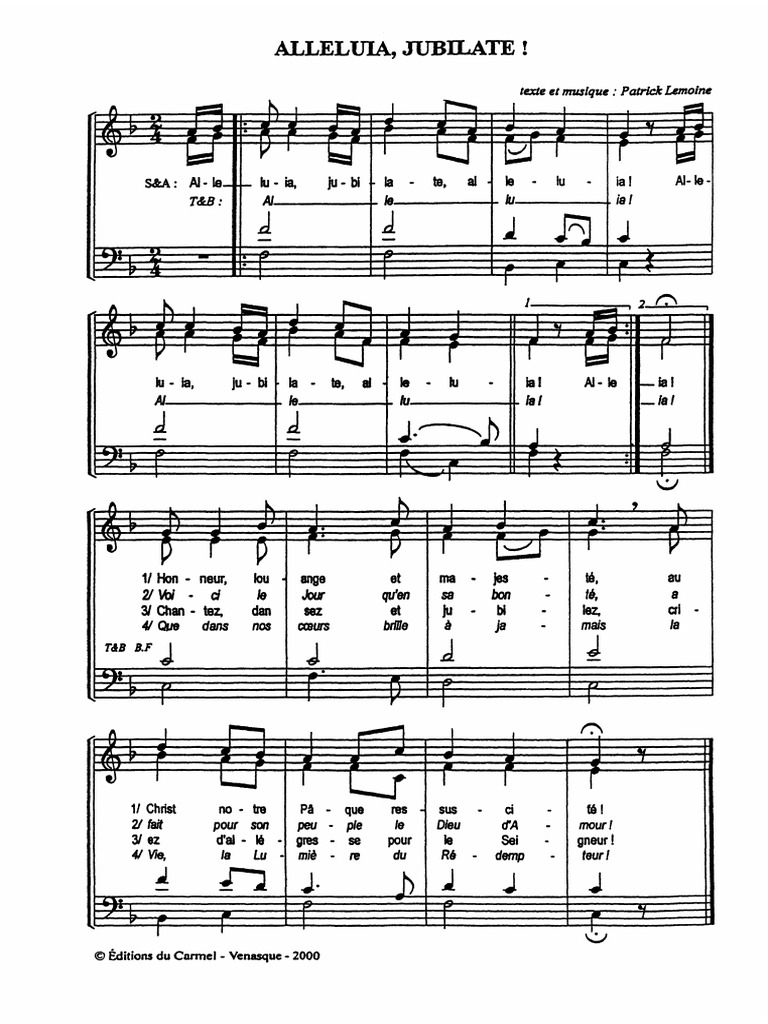 Alleluia Jubilate | PDF