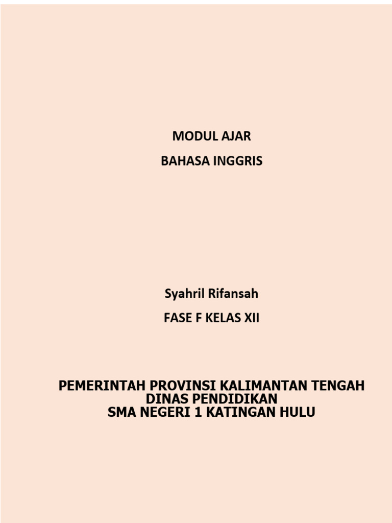 Modul Ajar Caption Text - Syahril | PDF
