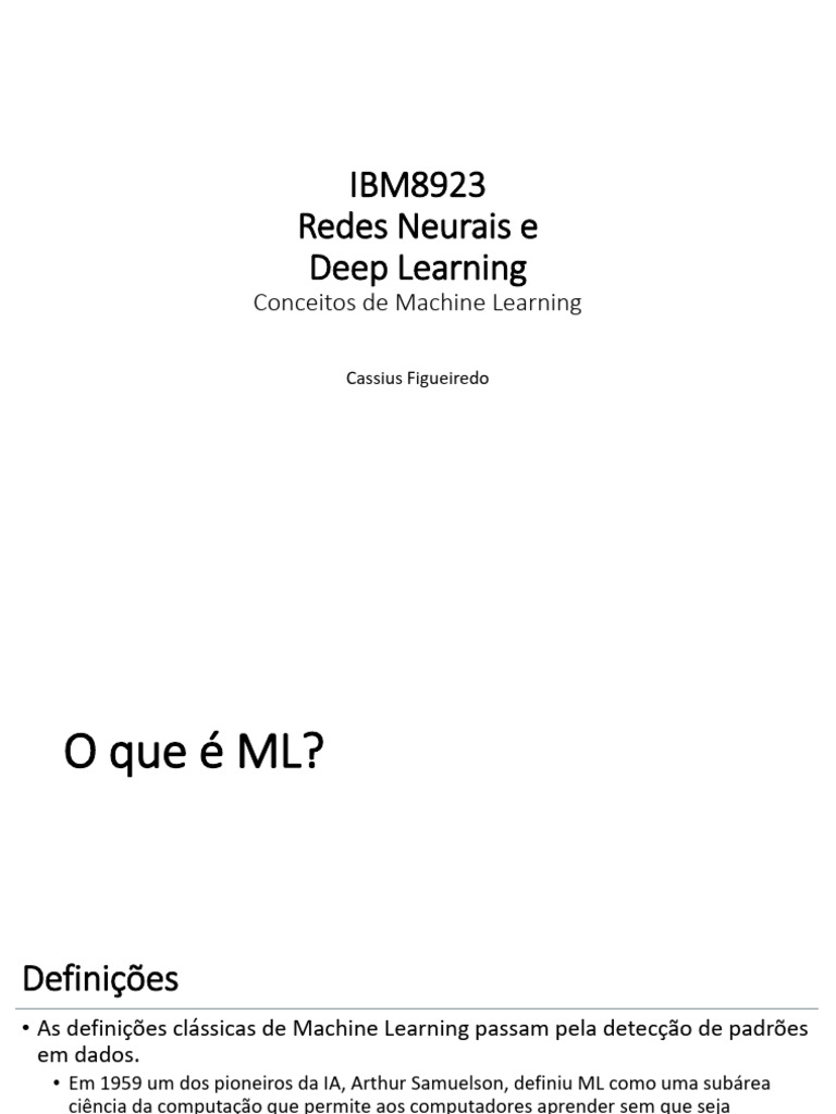 01 - Conceitos de Machine Learning | PDF | Aprendizado de máquina | Aprendizado