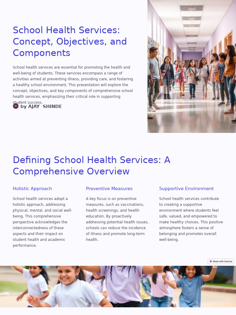 Comprehensive School Health Services Overview | PDF | Mental Health ...