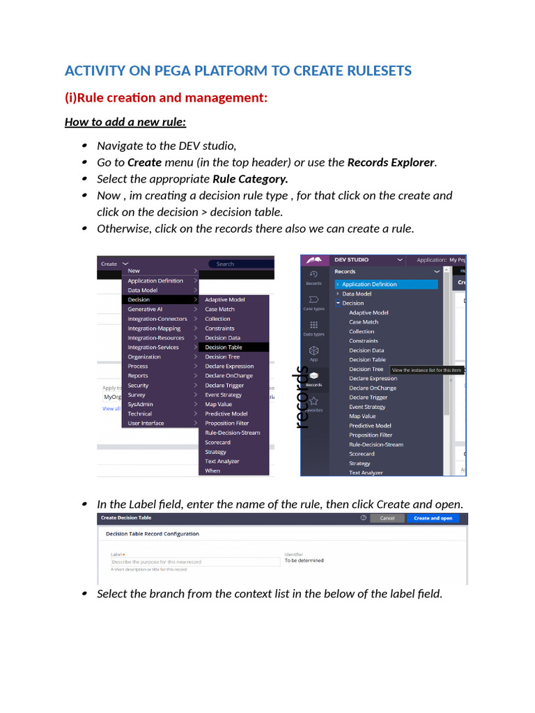 Activity On Pega Platform To Create Rulesets | PDF | System Software ...
