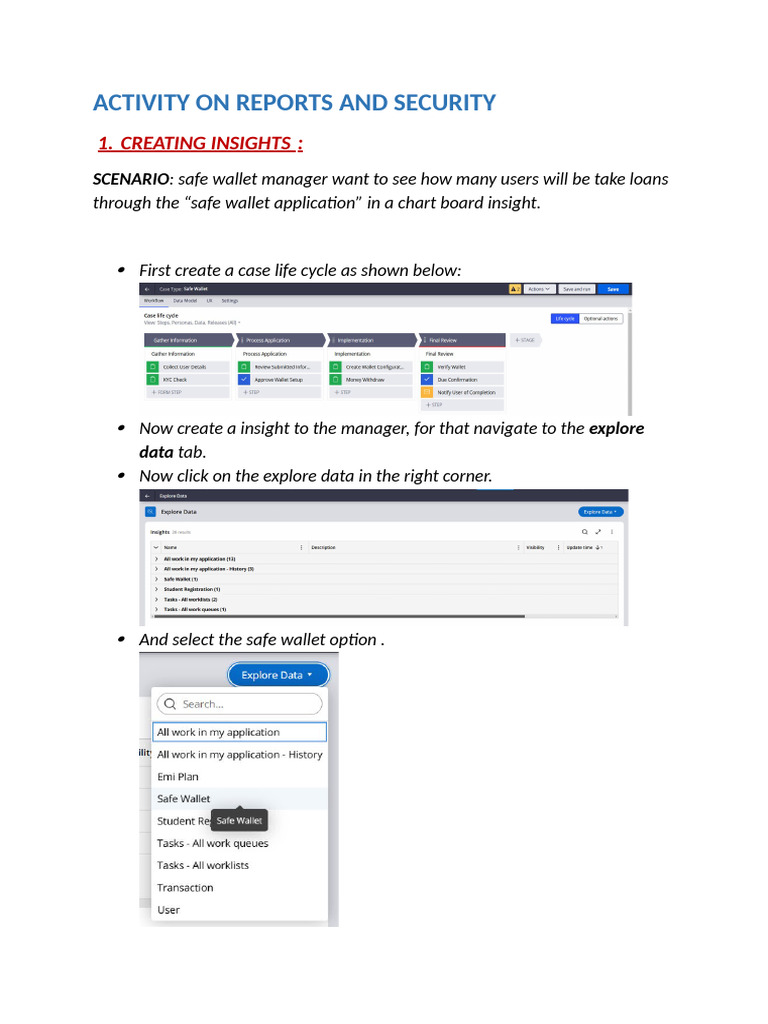 ACTIVITY ON REPORTS AND SECURITY | PDF | User (Computing) | Password