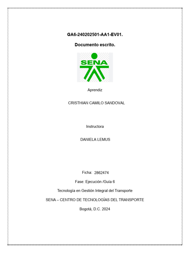 GA6-240202501-AA1-EV01. Documento Escrito. | PDF