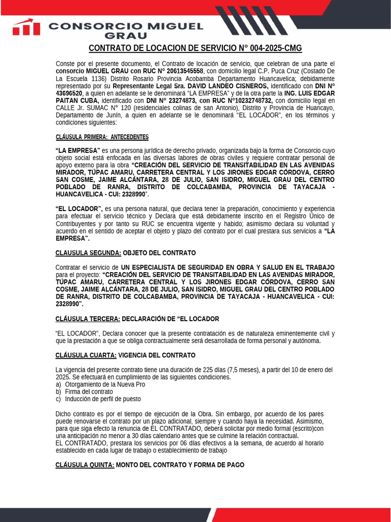 Contrato de Seguridad | PDF | Business