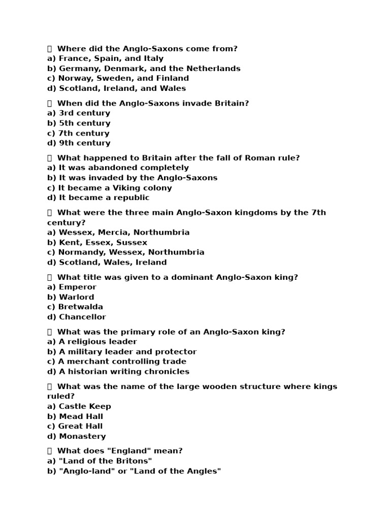 Significance of Anglo-Saxon Monasteries | PDF | Anglo Saxons | Wessex