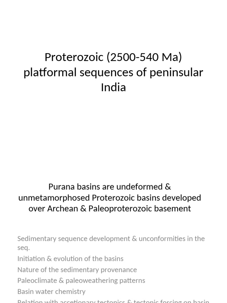 P5 April GG30002 30214 Precambrian Platformal Sedimentary Successions ...