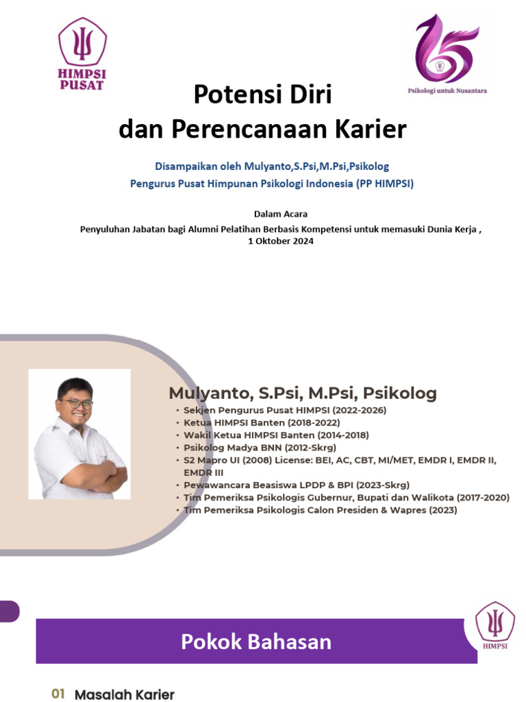 Potensi Diri dan Rencana Karier Efektif | PDF