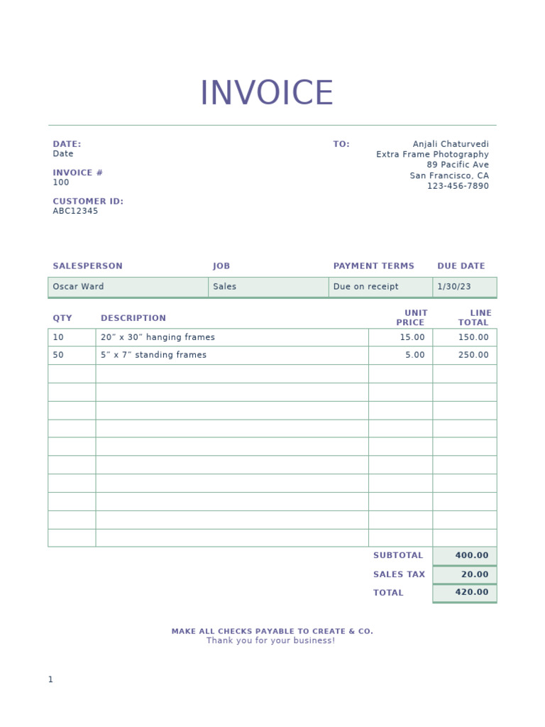 Invoice Temp | PDF