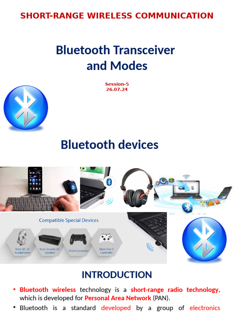 S-5_Bluetooth Transeiver, Modes | PDF | Bluetooth | Computer Network