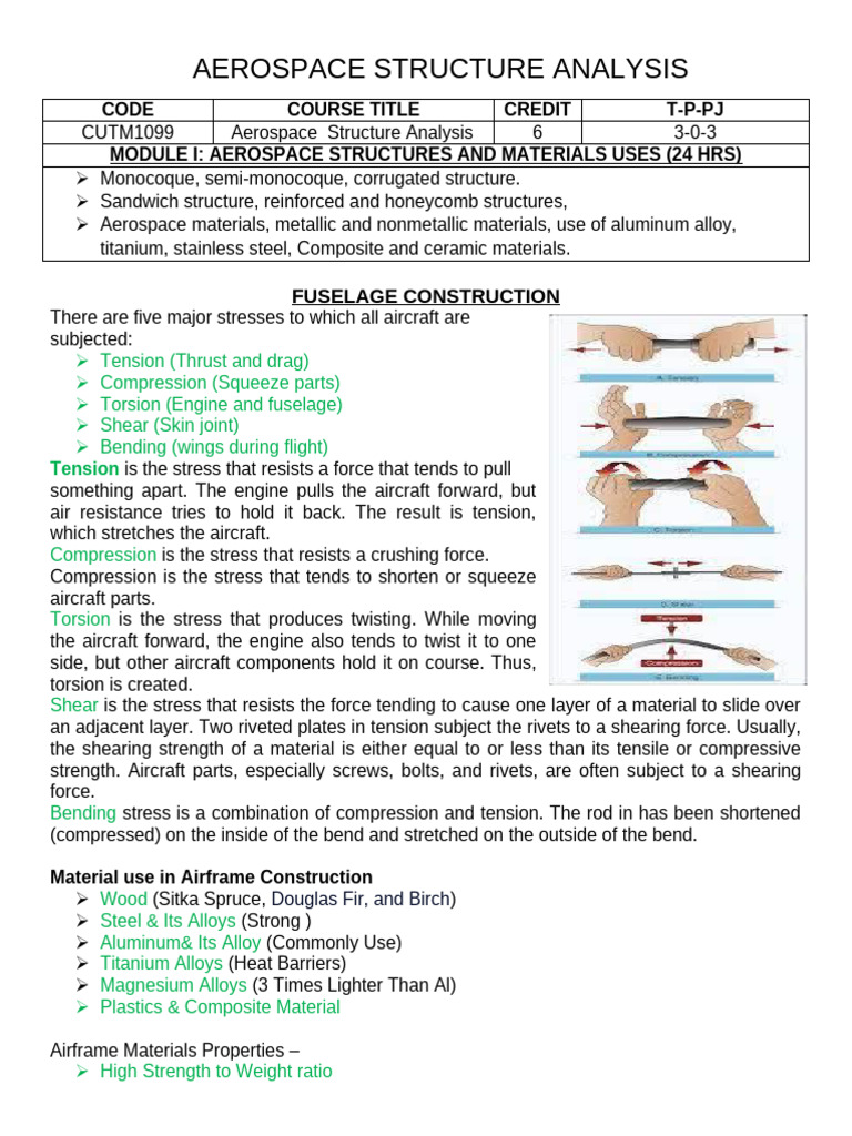 Aerospace Structure Analysis Overview | PDF | Composite Material | Heat ...