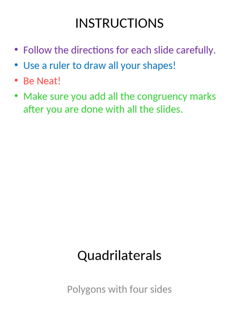 Quadrilateral Properties Foldable Guide | PDF | Rectangle | Triangle