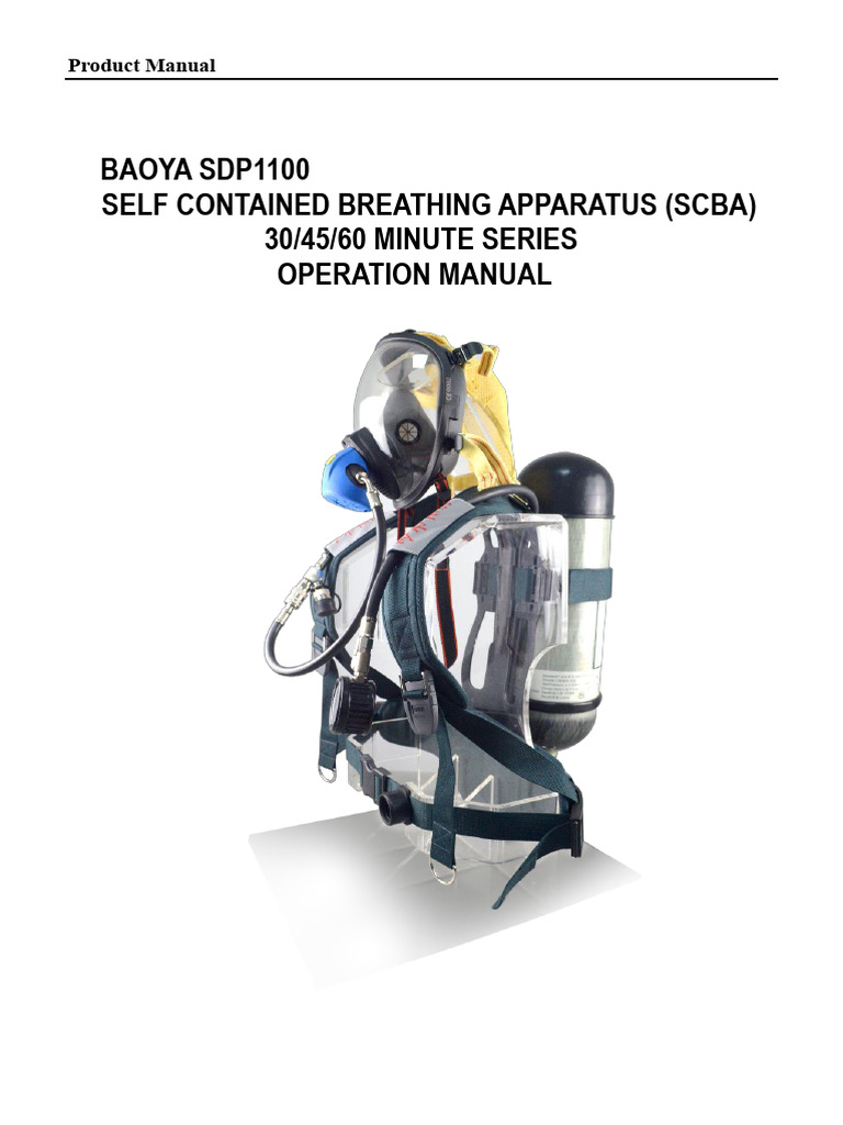 BAOYA SDP1100 SCBA Operation Manual | PDF | Atmosphere Of Earth | Valve