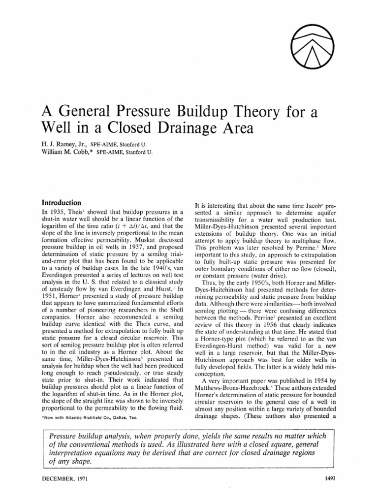 General Pressure Buildup Theory for Wells | PDF | Pressure | Petroleum ...