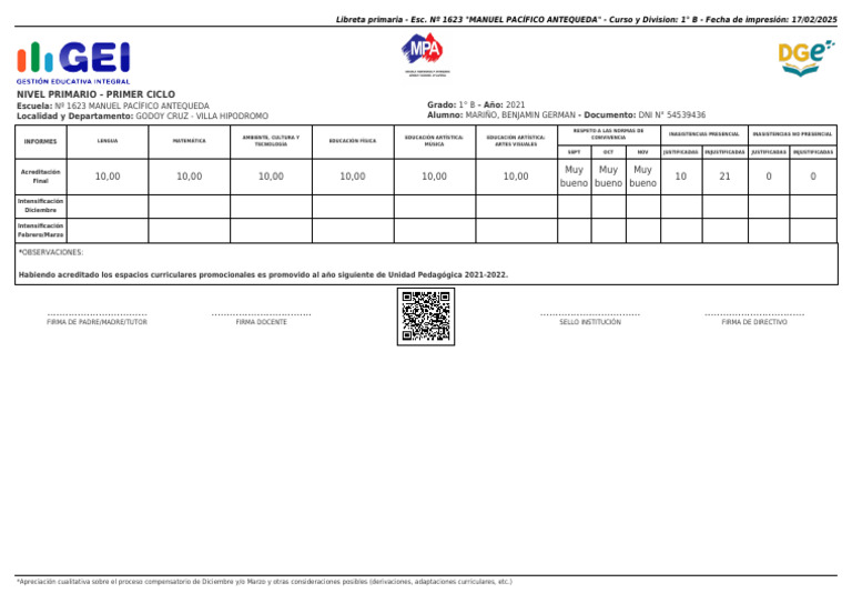 Libreta Primaria | PDF | Aprendizaje