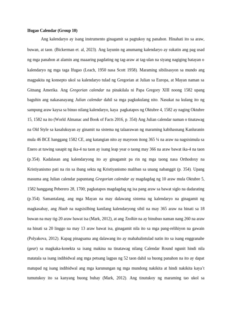 Ano Ang Kalendaryo Updated November 3 2023 2 | PDF