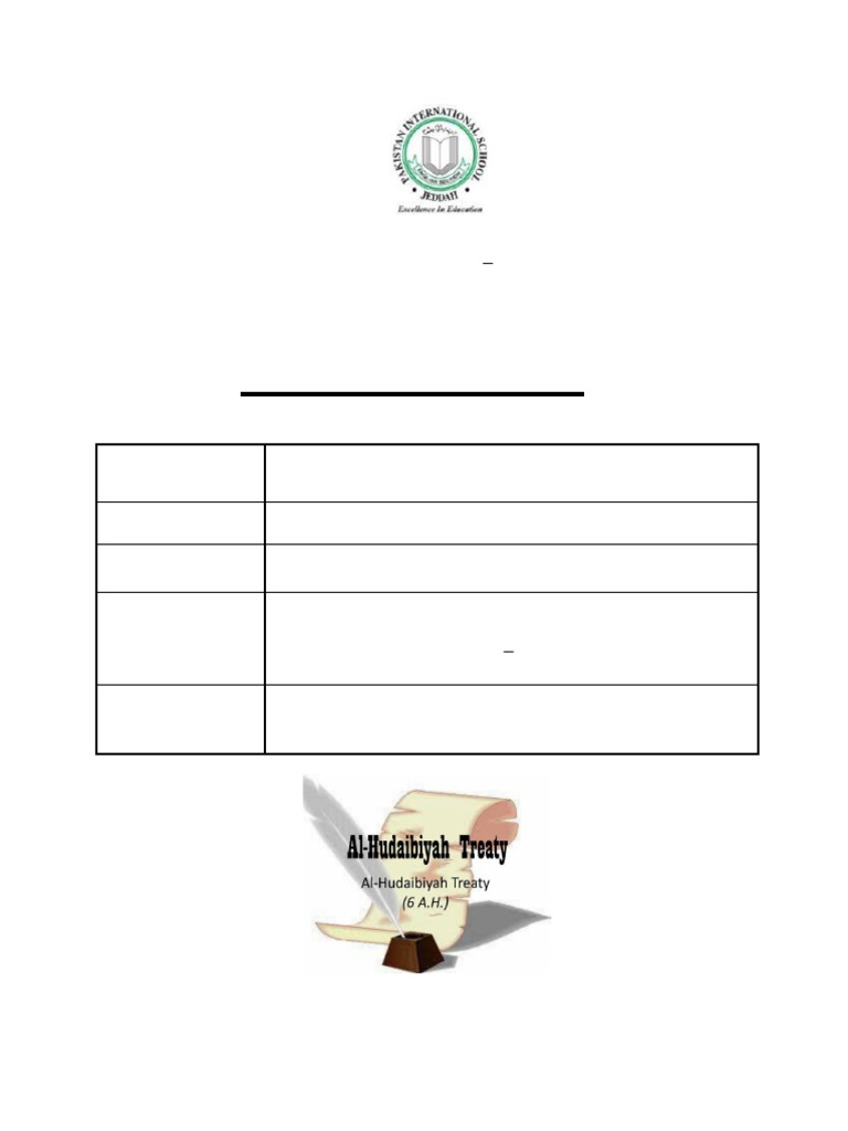 6AH Treaty of Hudaibiyah 2 | PDF | Muhammad | Abrahamic Religions