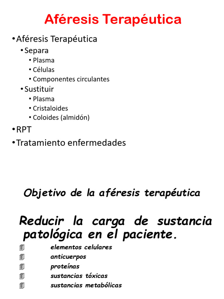 Clase 16 - Aferesis Terapeutica | PDF | Anticuerpo | Medicina