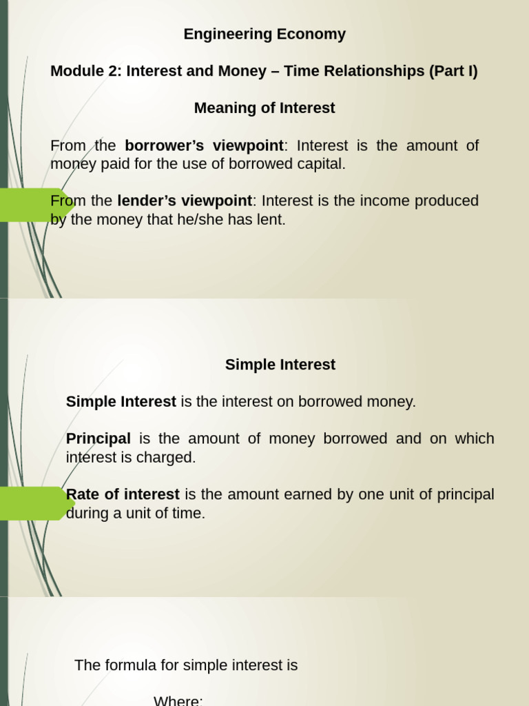 Eco Module 2 Power Point 1 | PDF | Interest | Political Economy