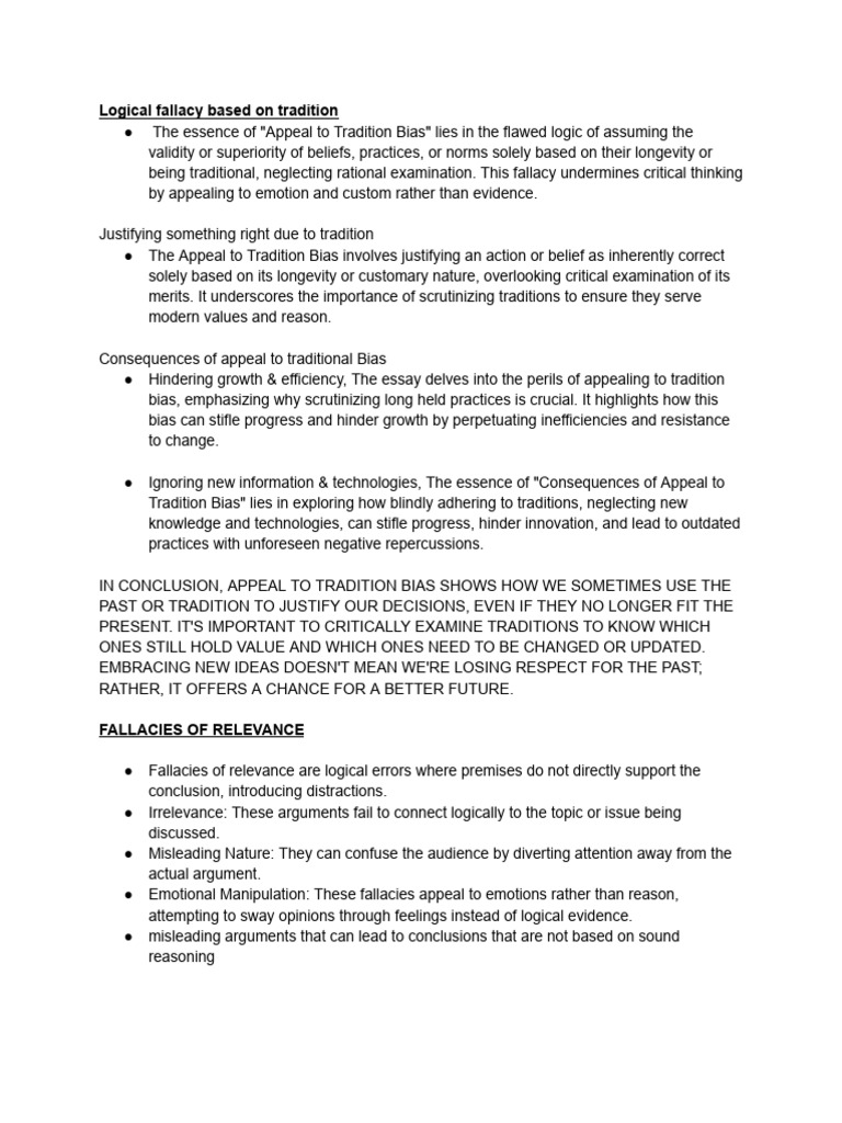 Fallacies | PDF | Fallacy | Argument