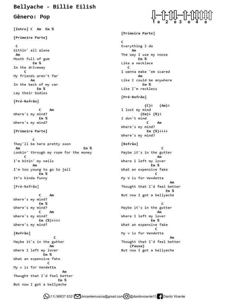 Bellyache Lyrics and Chords | PDF | Songs Written | Song Recordings ...