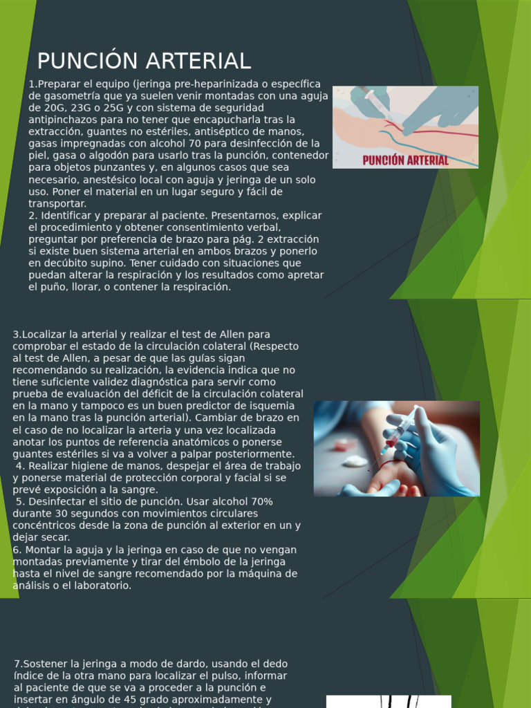 Guía para Punción Arterial Segura | PDF | Legumbres | Jeringuilla