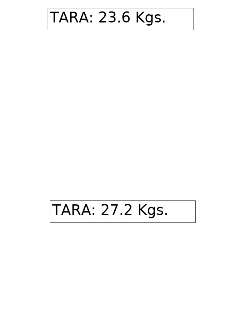 Tara de Pallets | PDF