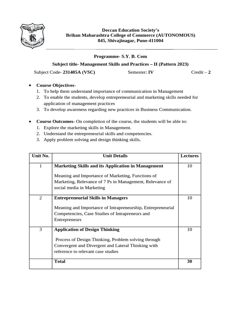 Management Skills & Practices-II | PDF | Cognition | Business Economics