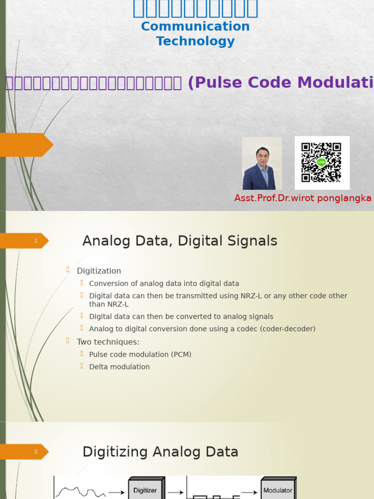 เทคโนโลยีการสื่อสาร PCM | PDF | Sampling (Signal Processing) | Modulation