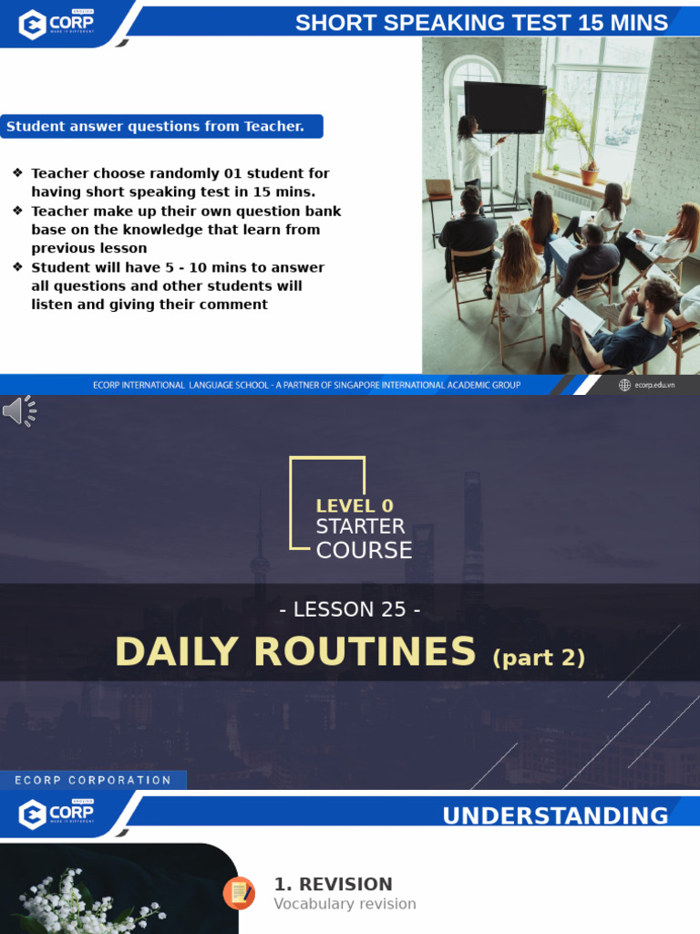 Daily Routines (Part 2) | PDF | Vocabulary | Human Communication