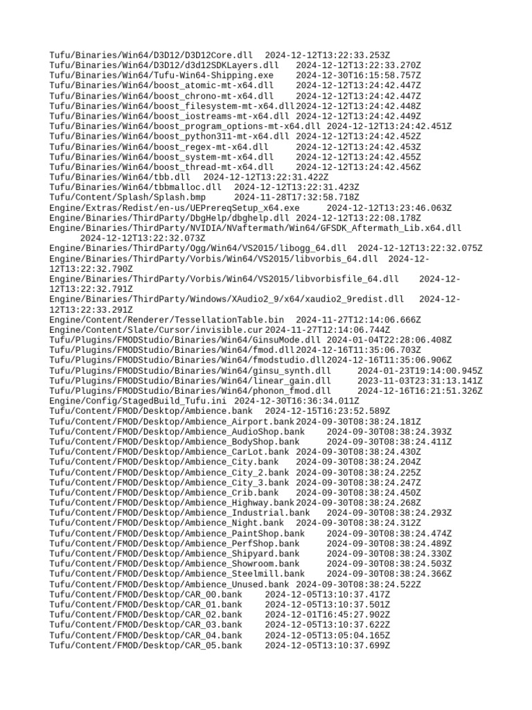 Tufu Win64 Manifest Files Overview | PDF | Software Development | Libraries