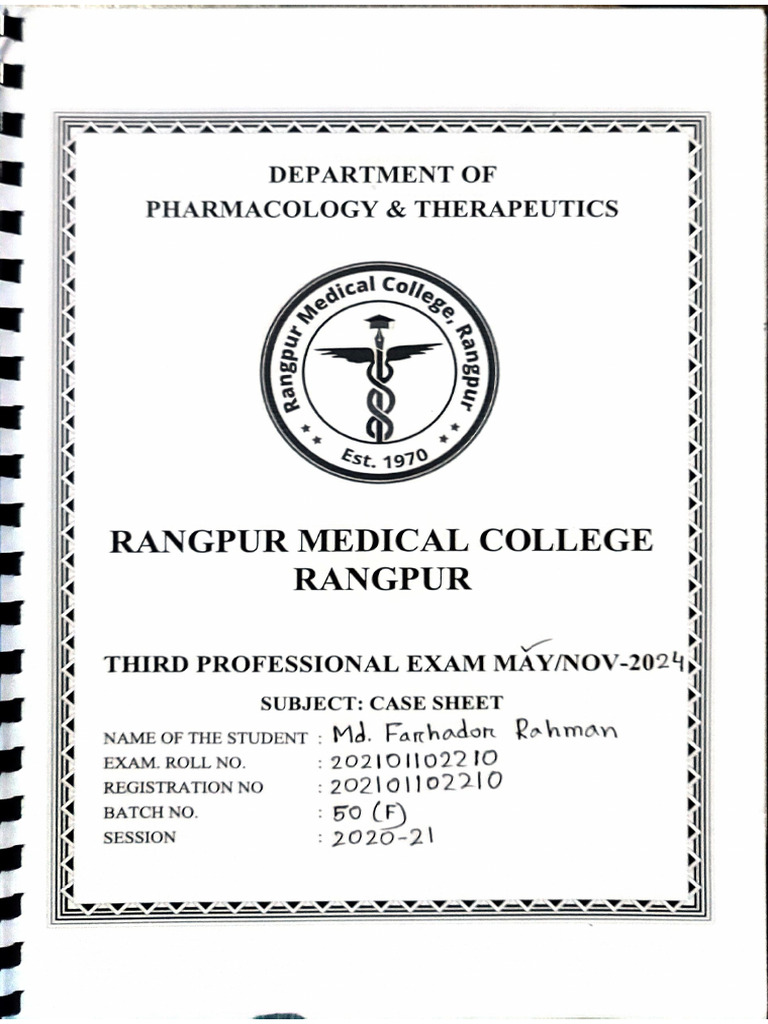 Clinical Pharma Case Report (Updated) | PDF