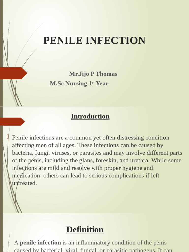 Penile Infection | PDF | Infection | Sexually Transmitted Infection