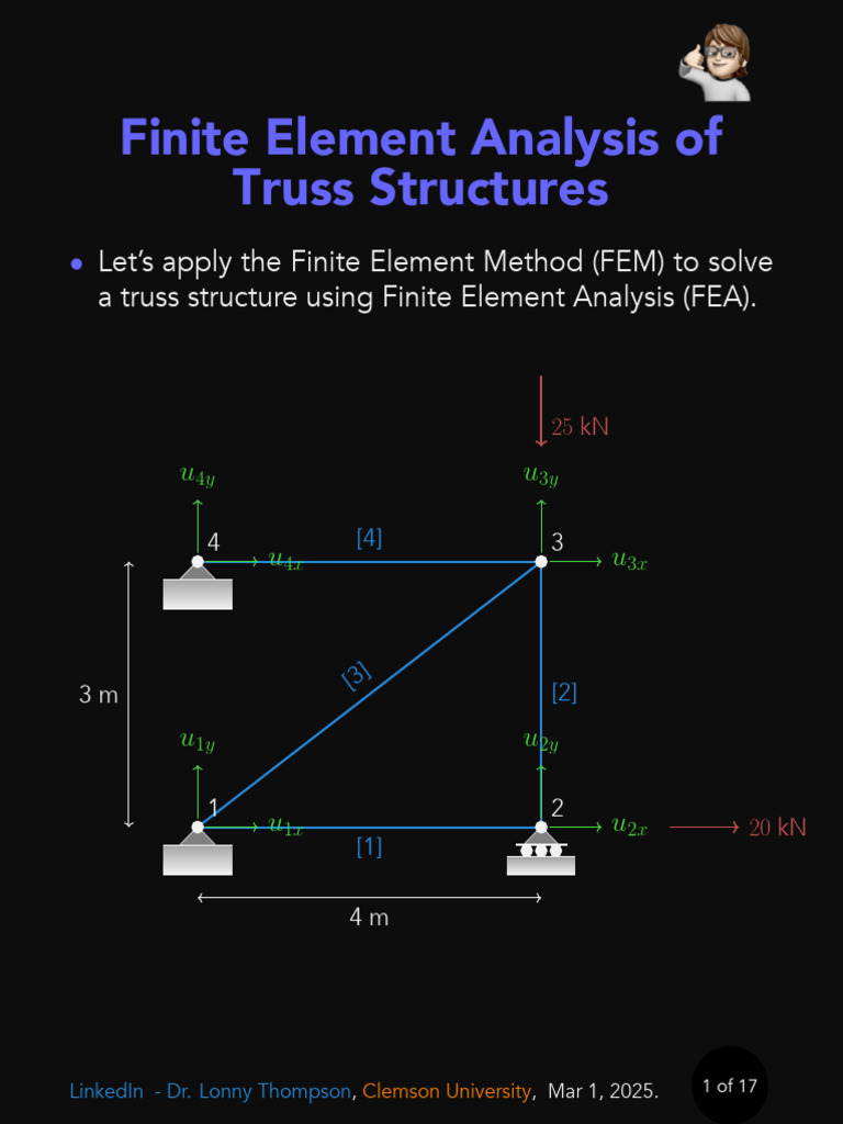 FEA of Truss Structures | PDF | Finite Element Method | Physics