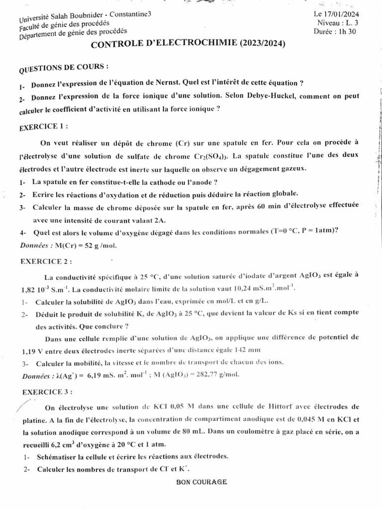 Corrig - Type Contr-Le | PDF