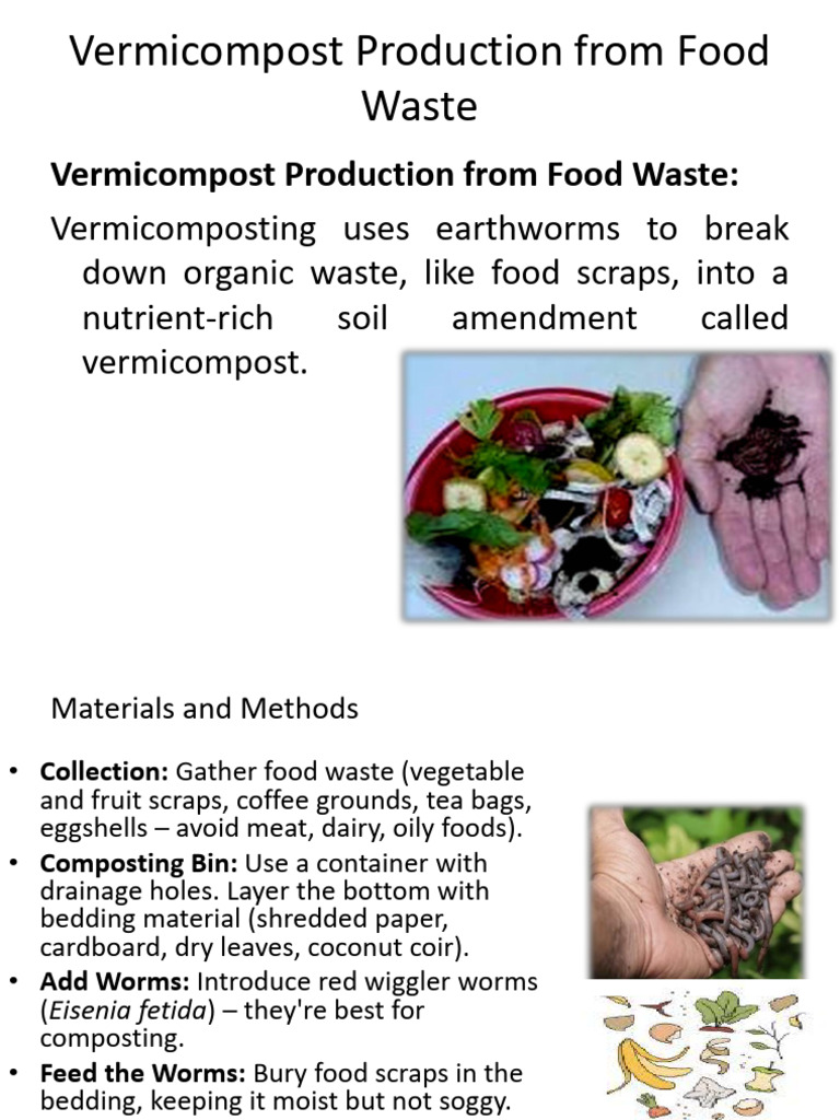 Vermicompost Production from Food Waste | PDF