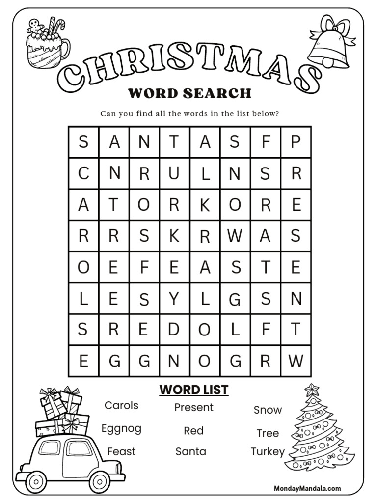 Christmas Word Search Puzzle | PDF