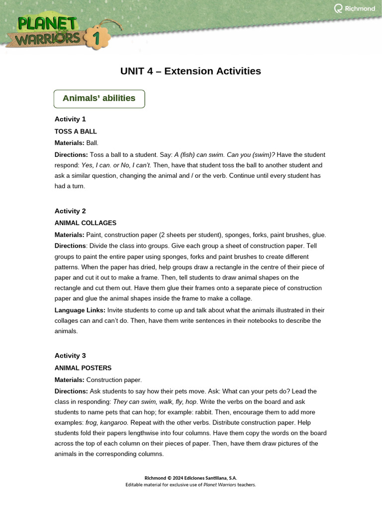 PW1_TRM_ExtensionActivities_U4 | PDF