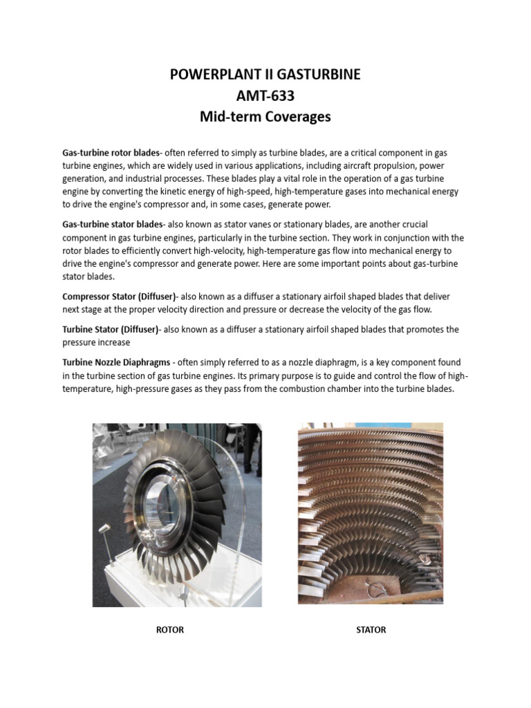 POWERPLANT-II-GASTURBINE-Mid-term-Coverage-V.1 | PDF | Internal ...