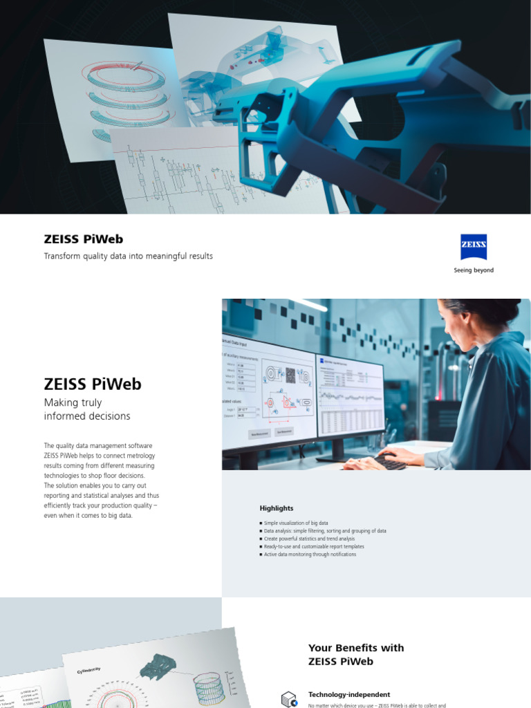 ZEISS PiWeb Brochure en | PDF | Computer Aided Design | Data Analysis