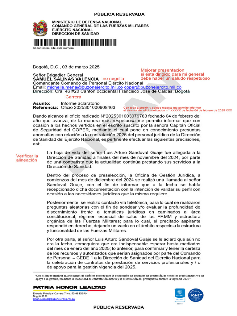 Juridica Informe Aclaratorio Revisar | PDF | Gobierno