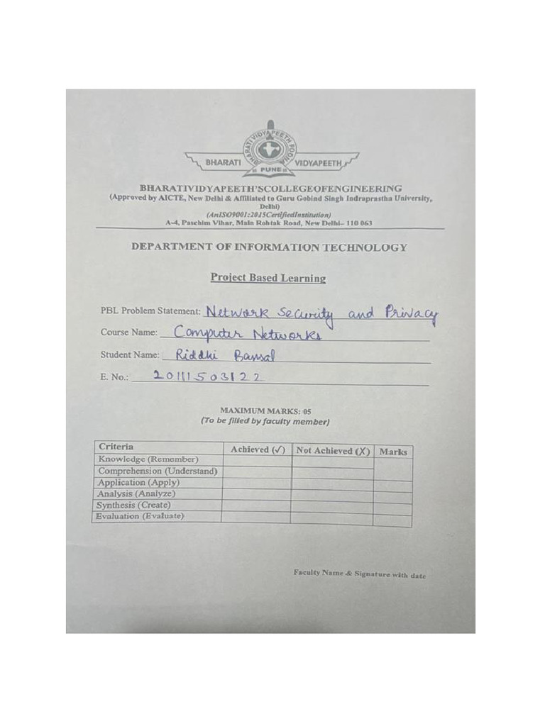 Computer Networks PBL | PDF | Security | Computer Security