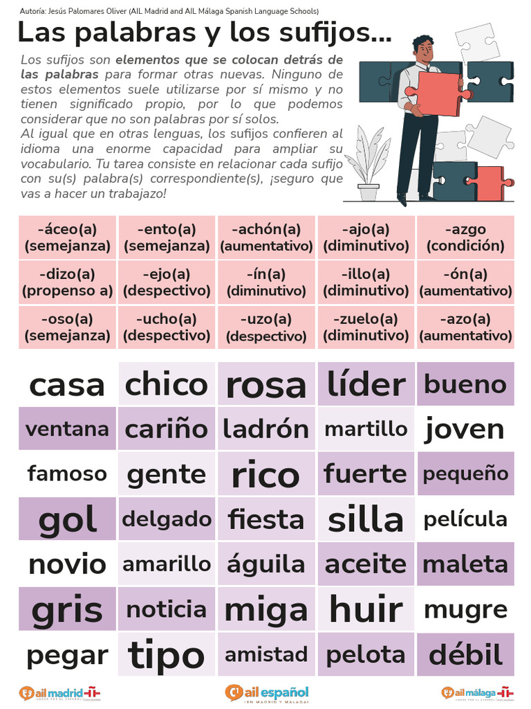 Ejercicio Practicar Sufijos Comunes Espanol 2 | PDF