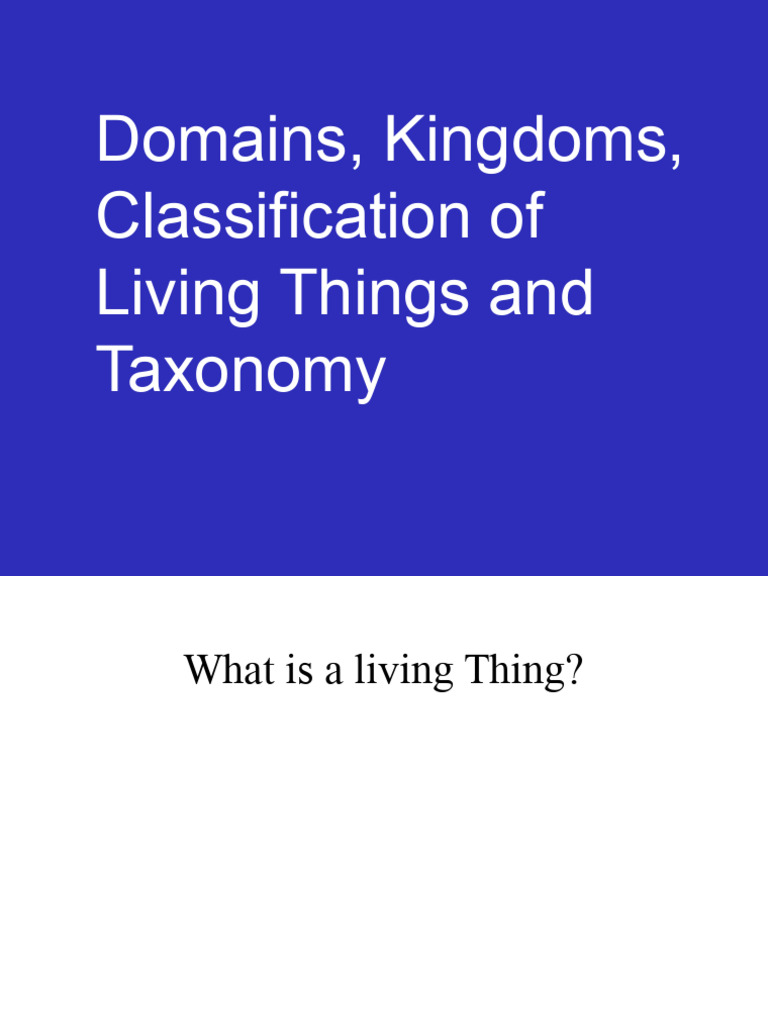 SBI3U 2 Kingdoms, Classification and Taxonomy | PDF | Biology ...