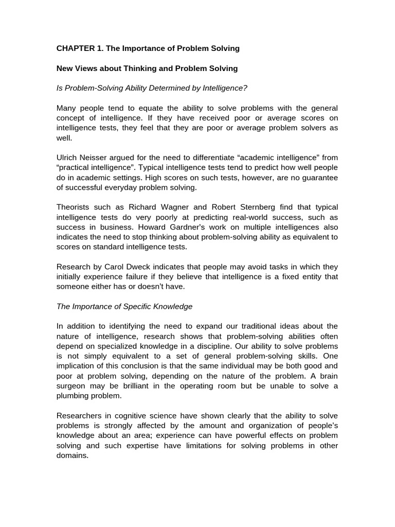 Understanding the IDEAL Problem Solving Model | PDF | Intelligence ...