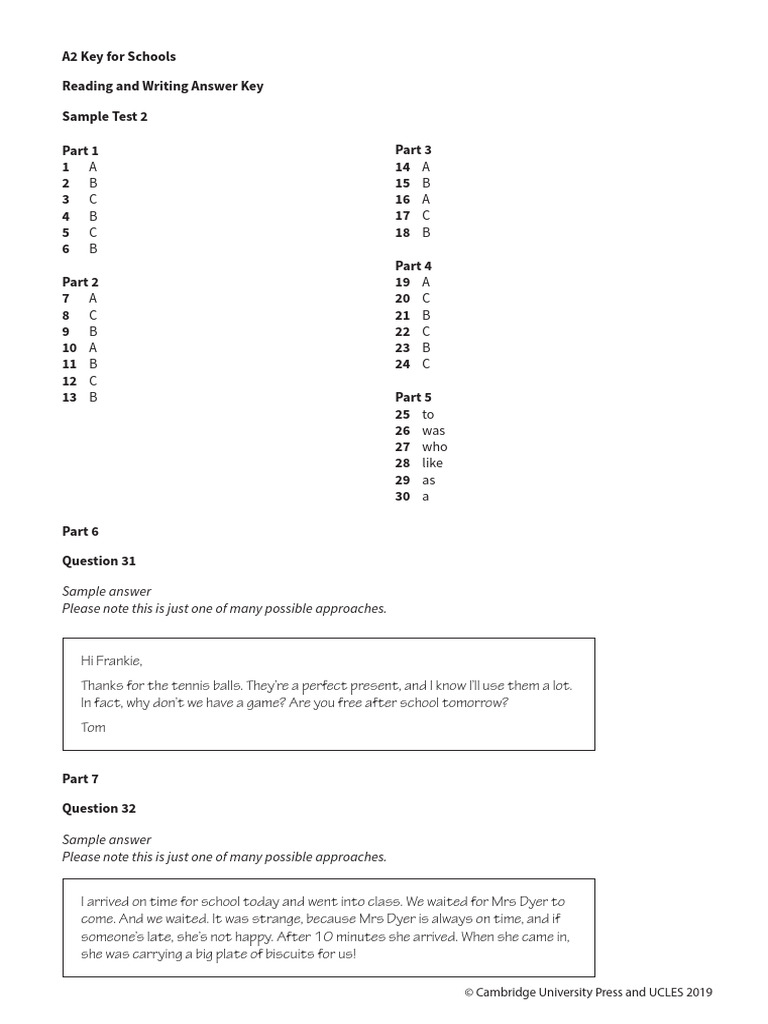 Complete Kfs R&W Answer Key | PDF